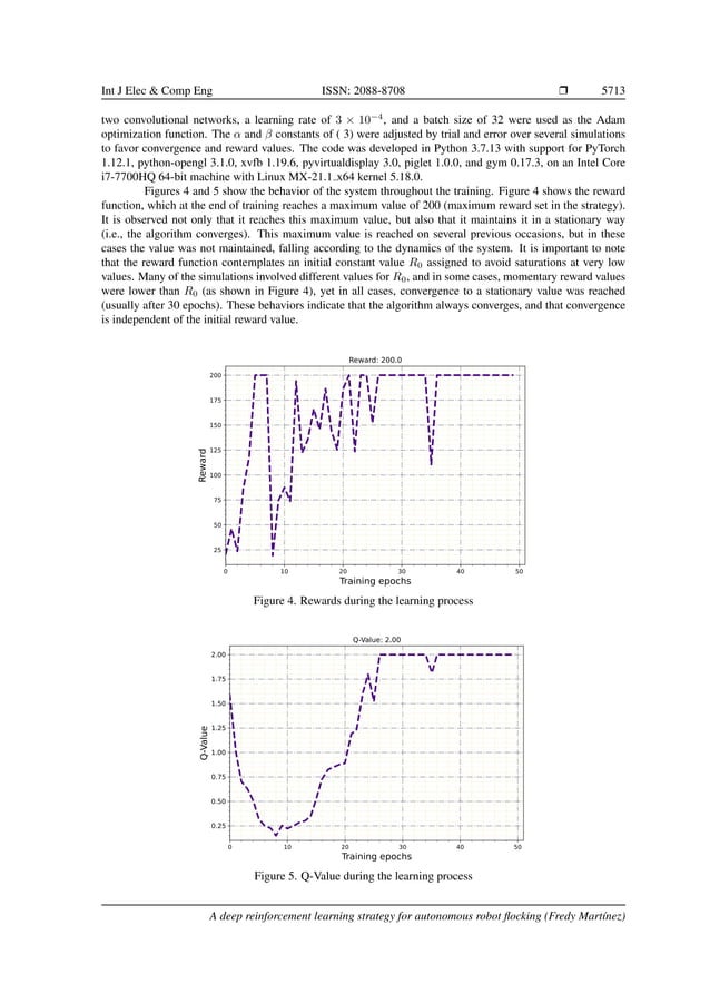 A deep reinforcement learning strategy for autonomous robot flocking | PDF