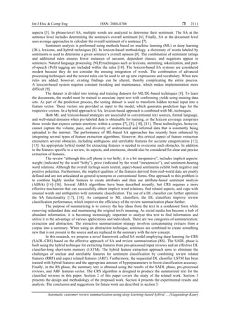 Automatic customer review summarization using deep learningbased hybrid sentiment analysis | PDF ...