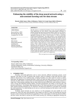 Enhancing the stability of the deep neural network using a non-constant ...