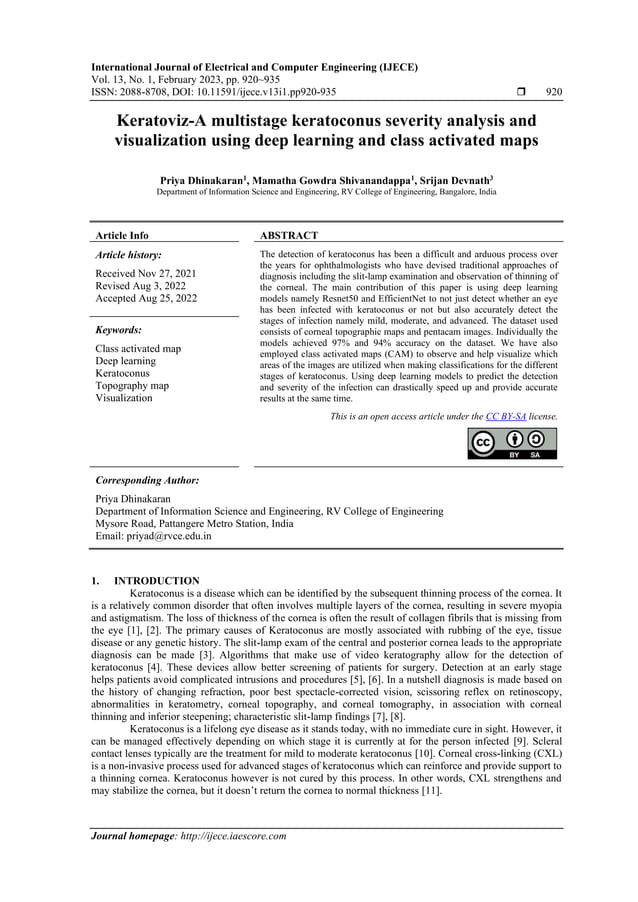 Keratoviz-A multistage keratoconus severity analysis and visualization using deep learning and ...
