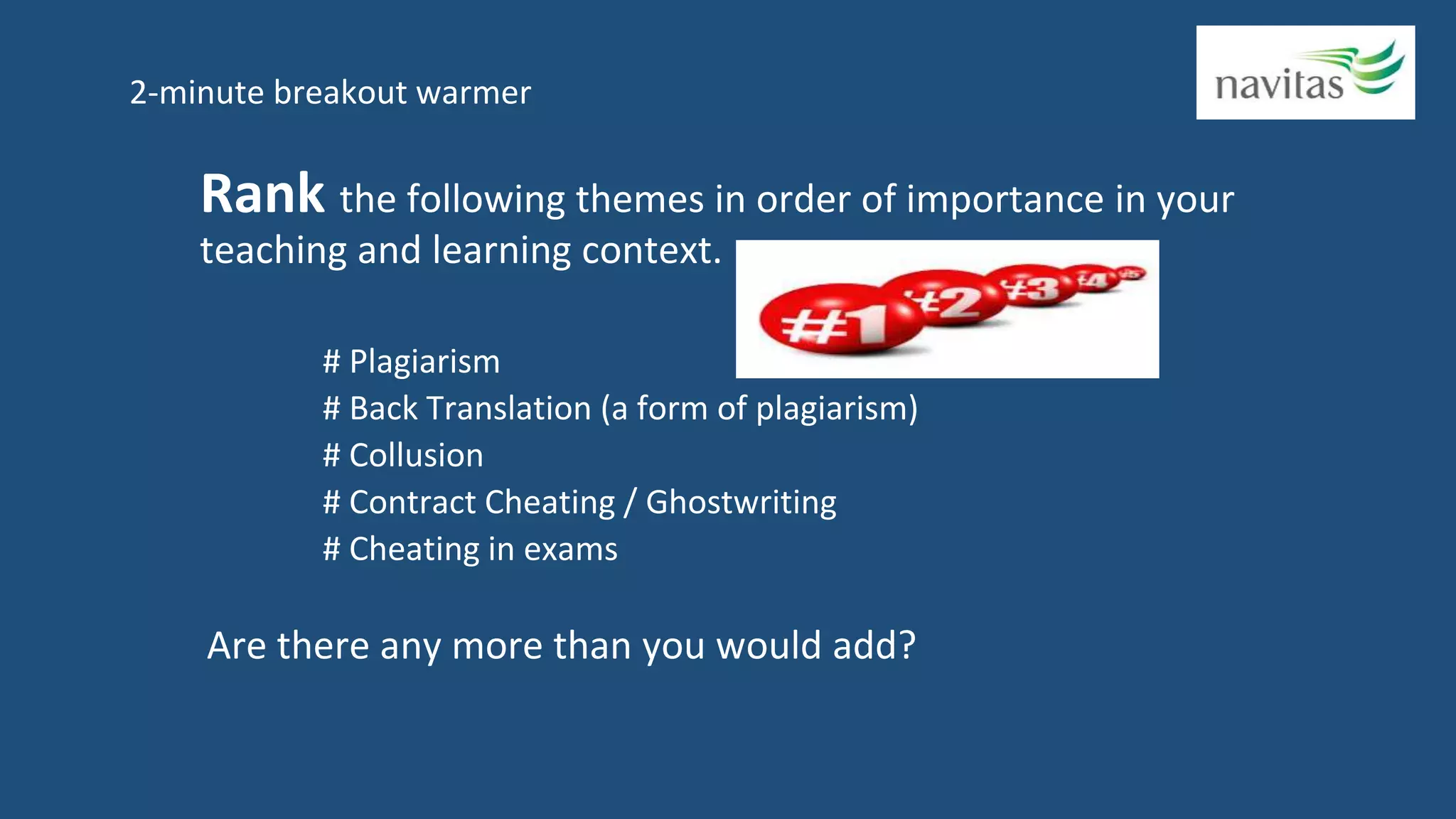 Academic integrity workshop | PPT