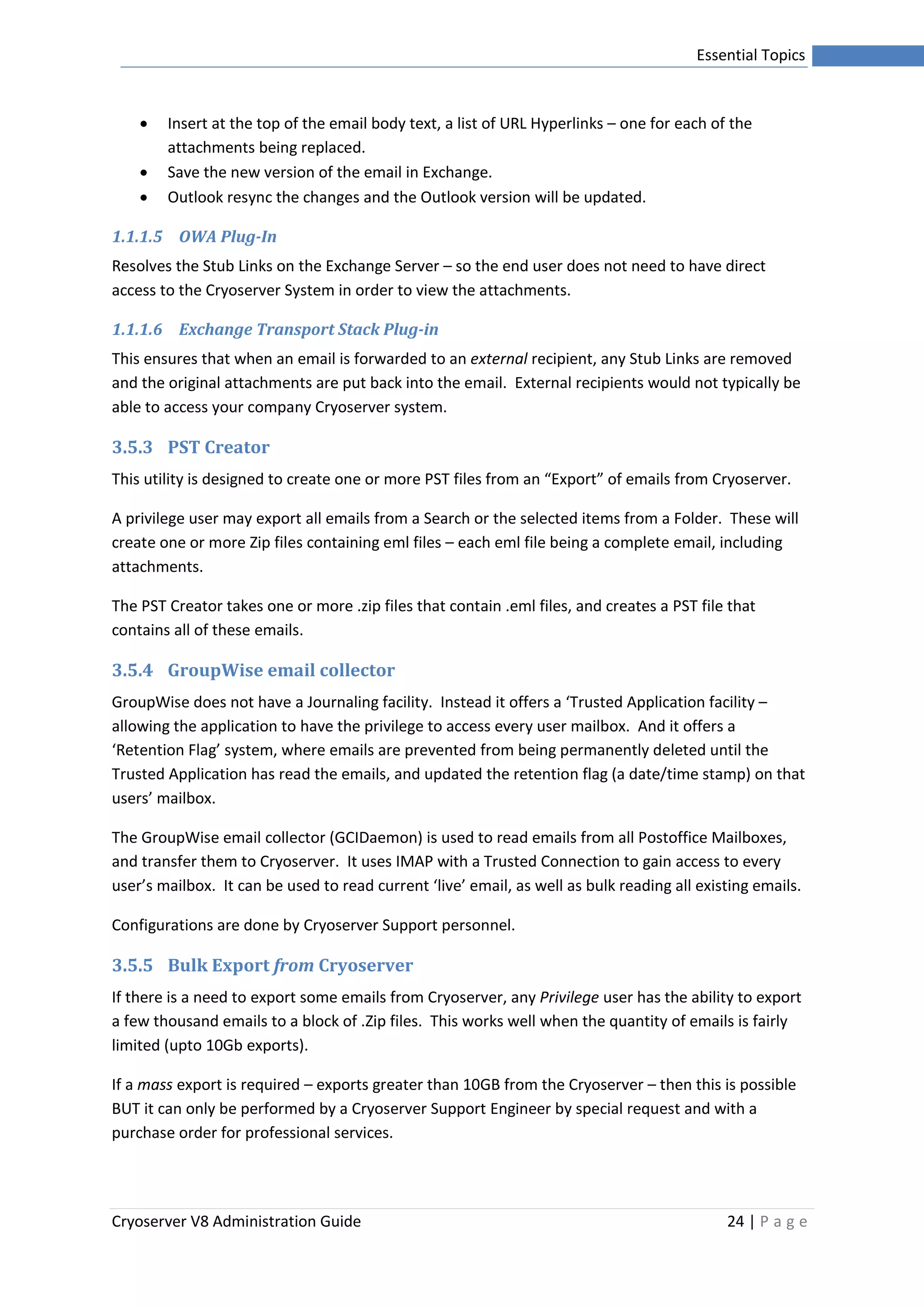 Cryoserver V8 admin guide | PDF