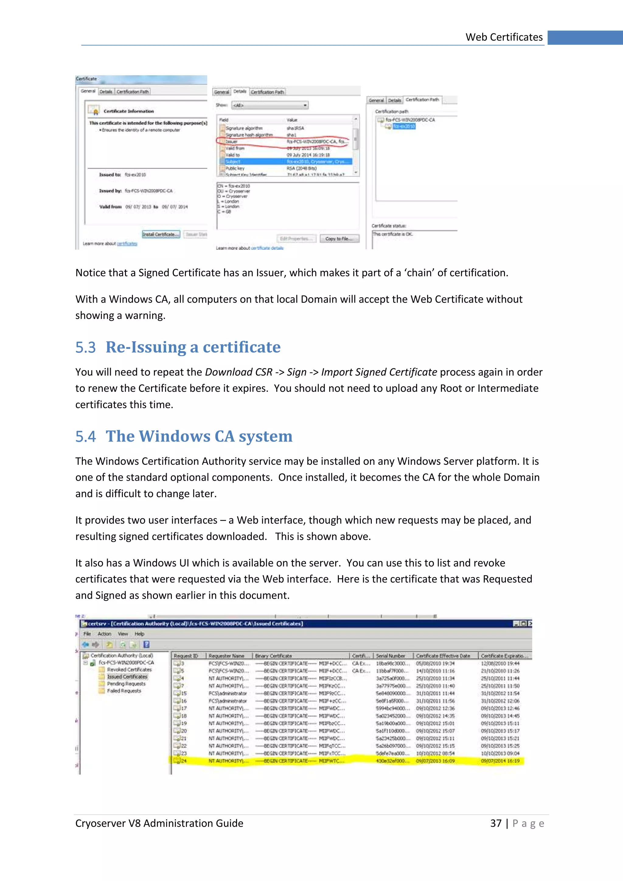 Cryoserver V8 admin guide | PDF