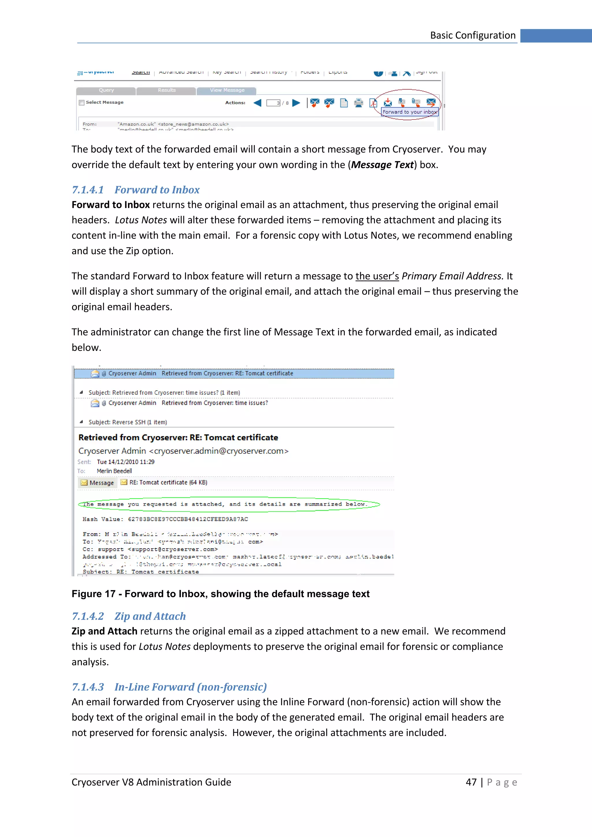 Cryoserver V8 admin guide | PDF