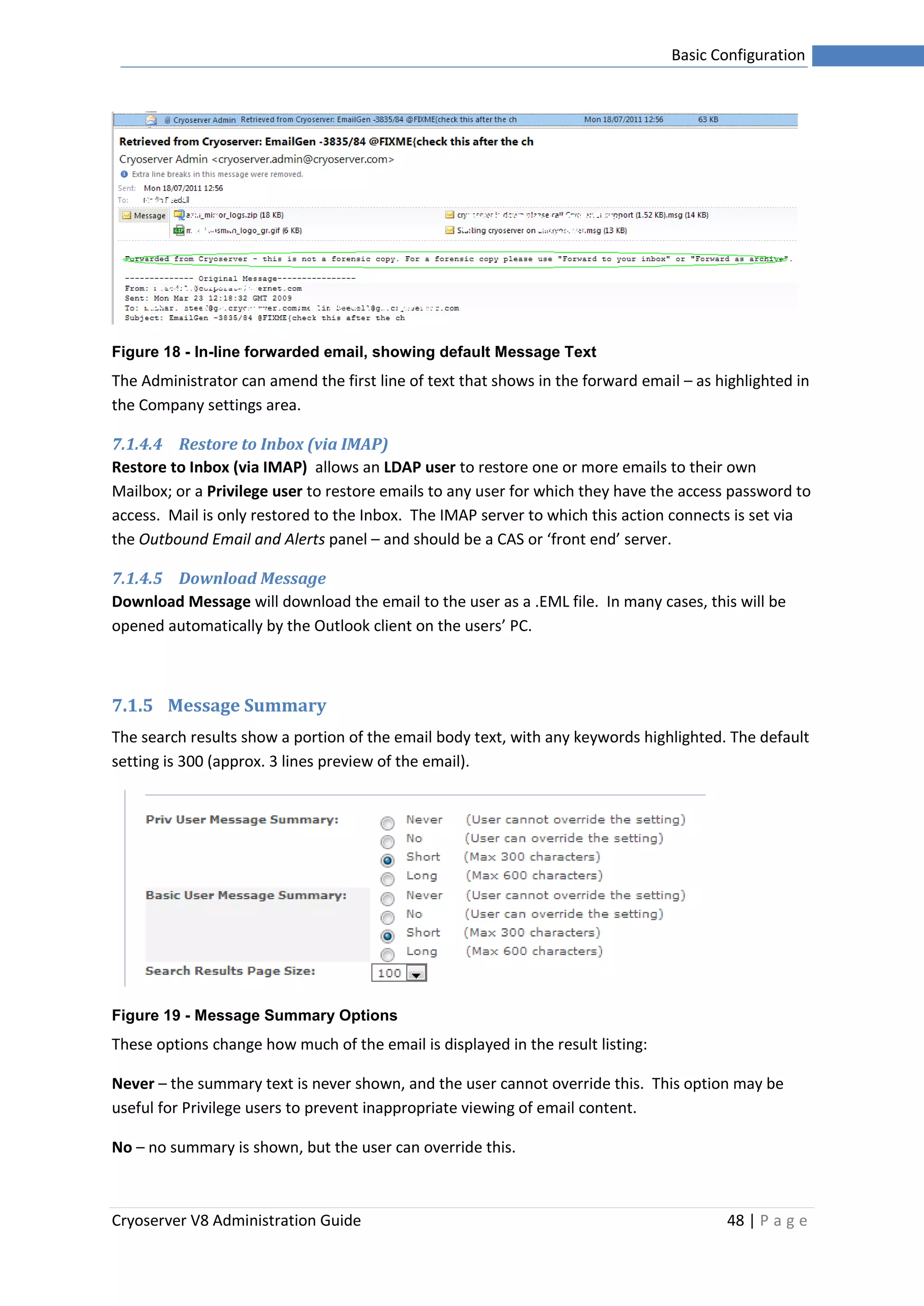 Cryoserver V8 admin guide | PDF