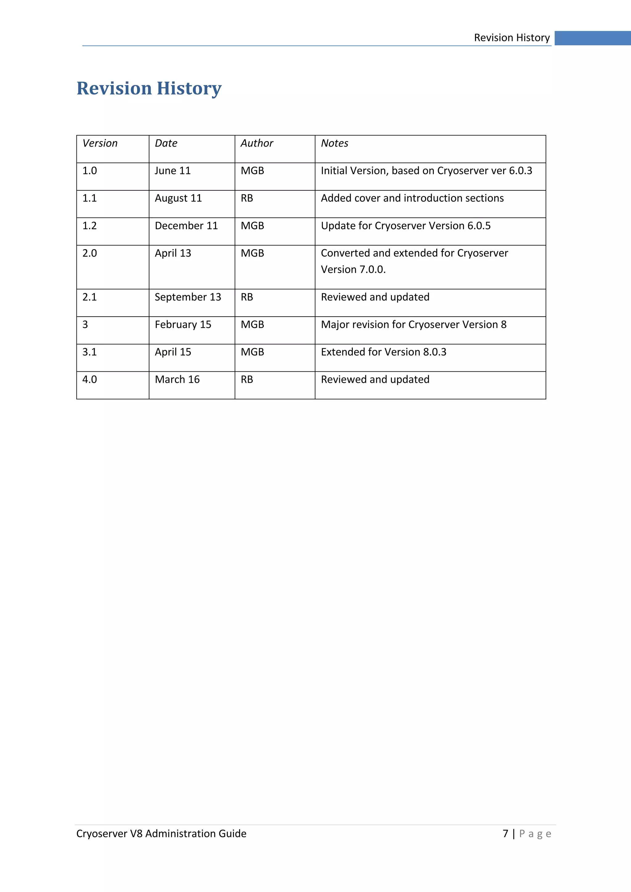 Cryoserver V8 admin guide | PDF