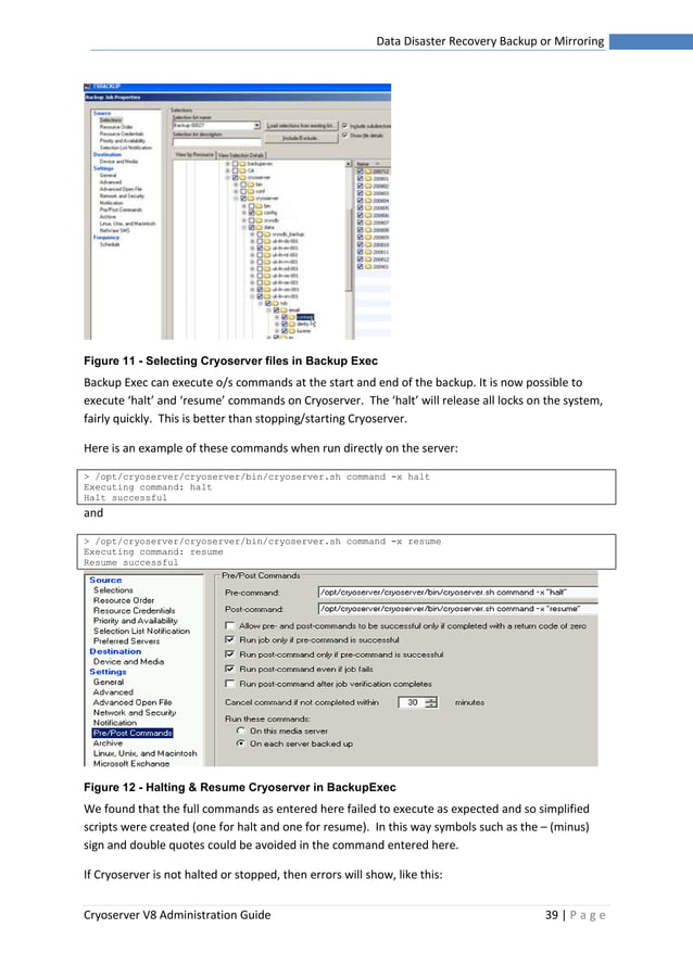 Cryoserver V8 admin guide