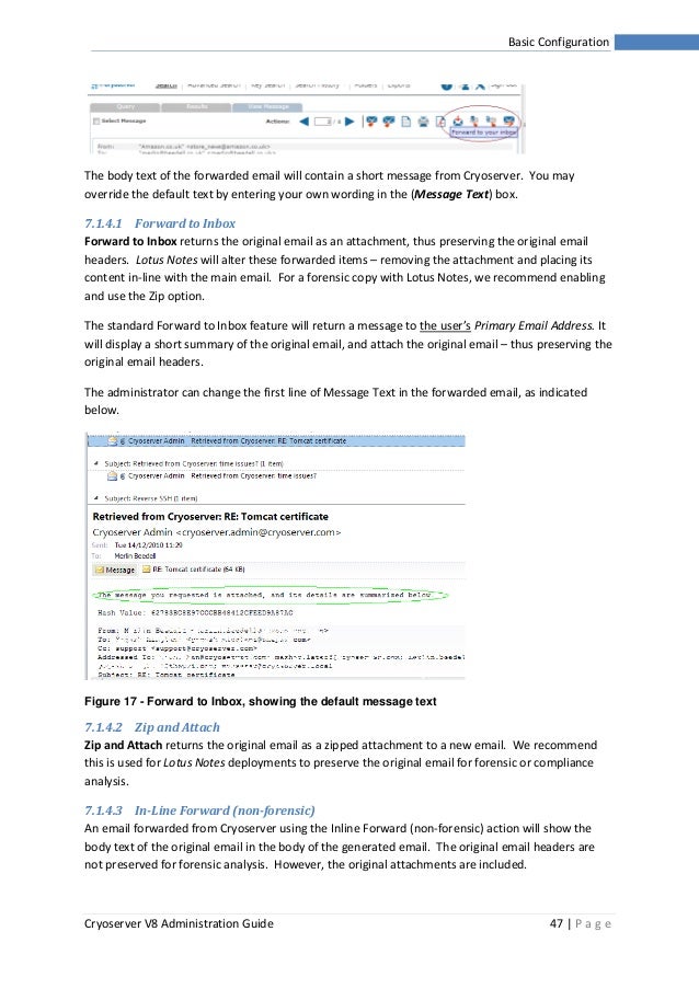 Cryoserver V8 admin guide