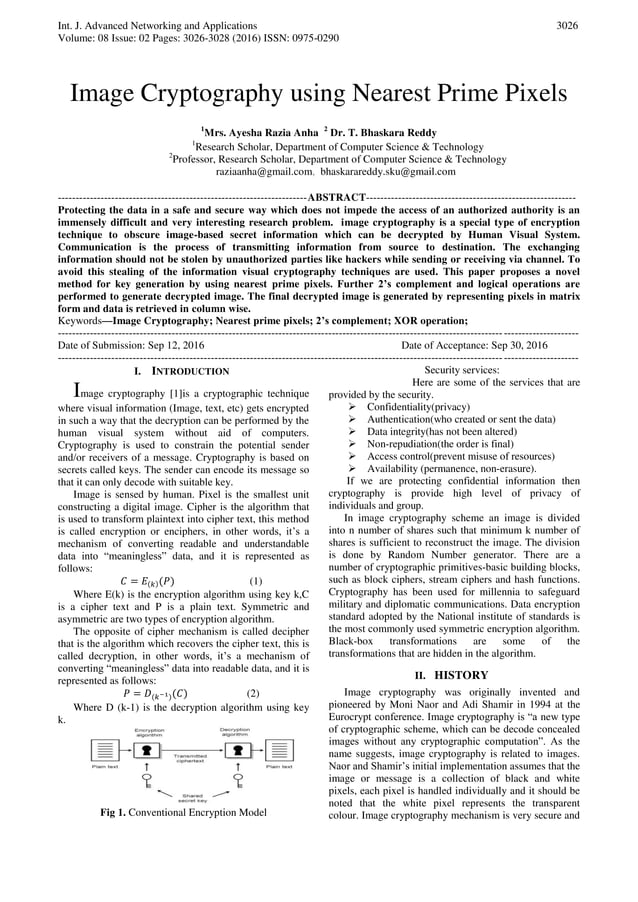 Image Cryptography using Nearest Prime Pixels | PDF