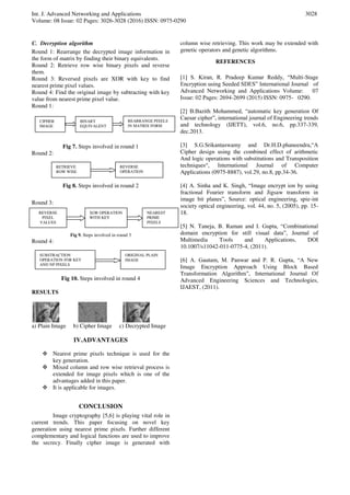 Image Cryptography using Nearest Prime Pixels | PDF