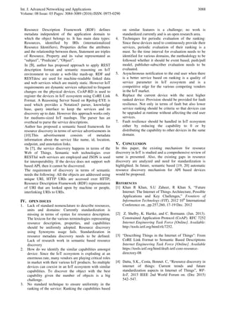 Study of Resource Discovery trends in Internet of Things (IoT) | PDF | Internet of Things | Internet