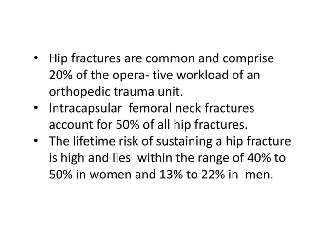 Intracapsular femoral neck fractures anatomy and biomechanics | PPTX