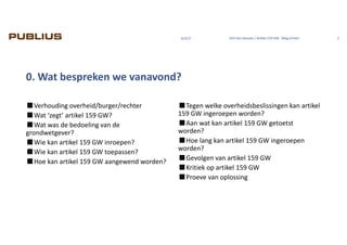 Artikel 159 Grondwet | PPT