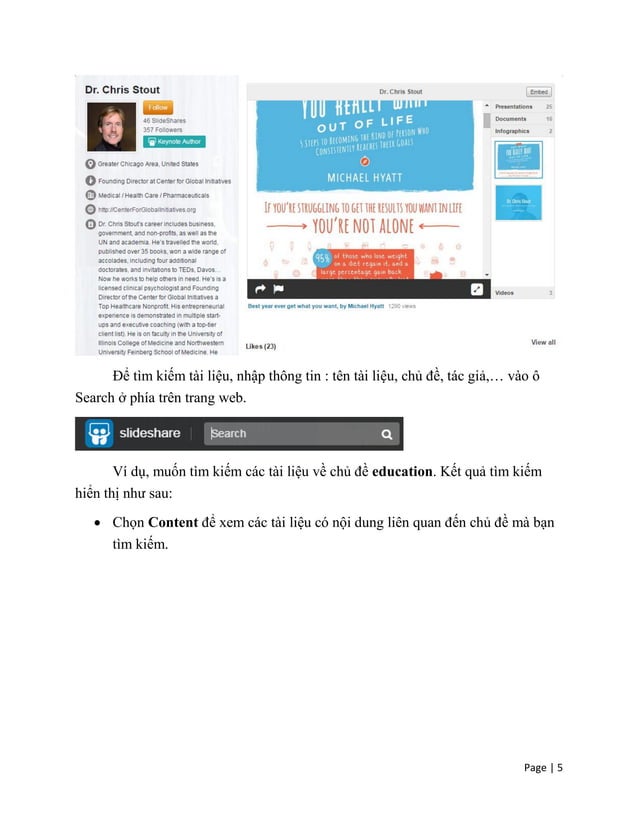 Hướng dẫn sử dụng slide share | PDF