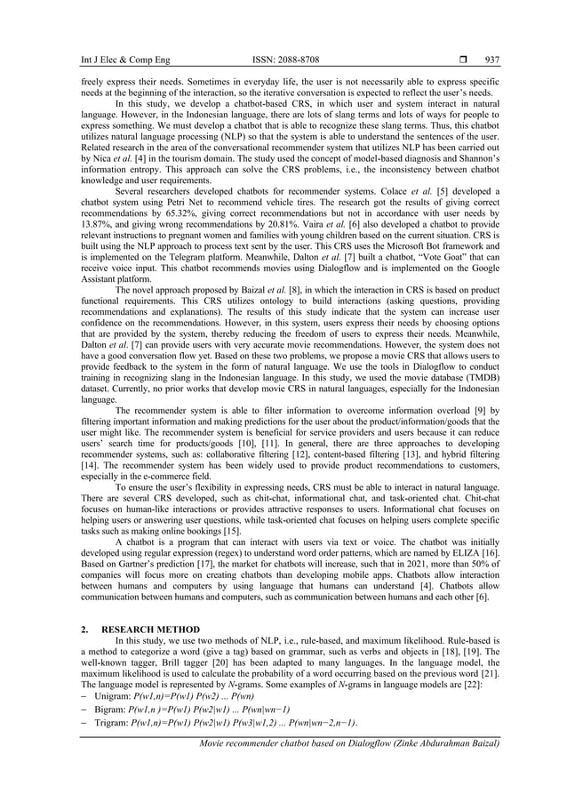 Movie recommender chatbot based on Dialogflow | PDF | Operating Systems | Computer Software and ...