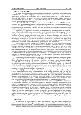 Improved ciphertext-policy time using short elliptic curve Diffie ...
