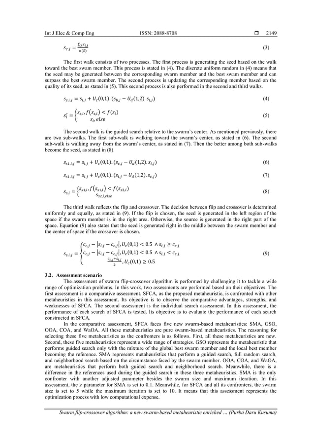 Swarm Flip Crossover Algorithm A New Swarm Based Metaheuristic Enriched With A Crossover