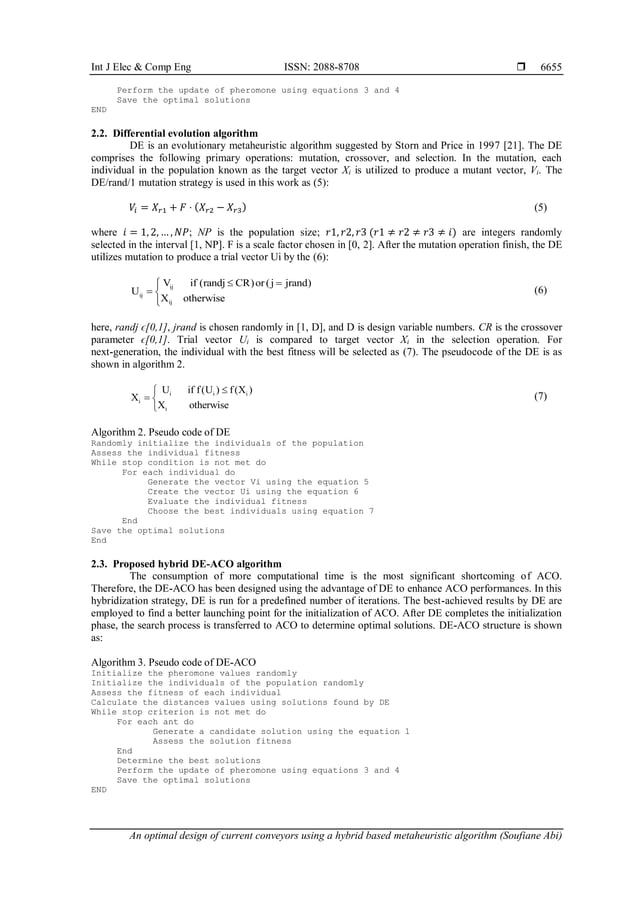 An optimal design of current conveyors using a hybrid-based metaheuristic algorithm | PDF
