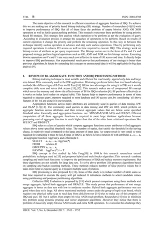 Evaluating Aggregate Functions of Iceberg Query Using Priority Based Bitmap Indexing Strategy | PDF