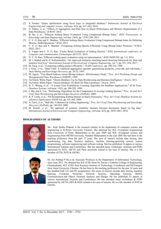 Evaluating Aggregate Functions of Iceberg Query Using Priority Based Bitmap Indexing Strategy | PDF