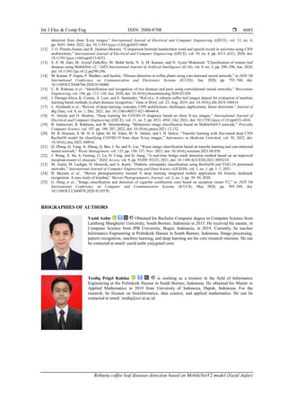 Robusta coffee leaf diseases detection based on MobileNetV2 model | PDF