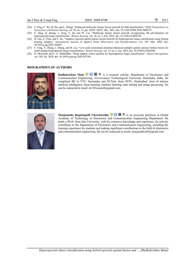 Hyperspectral object classification using hybrid spectral-spatial fusion and noise tolerant soft ...