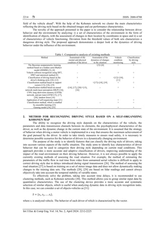 Analysis of driving style using self-organizing maps to analyze driver behavior | PDF