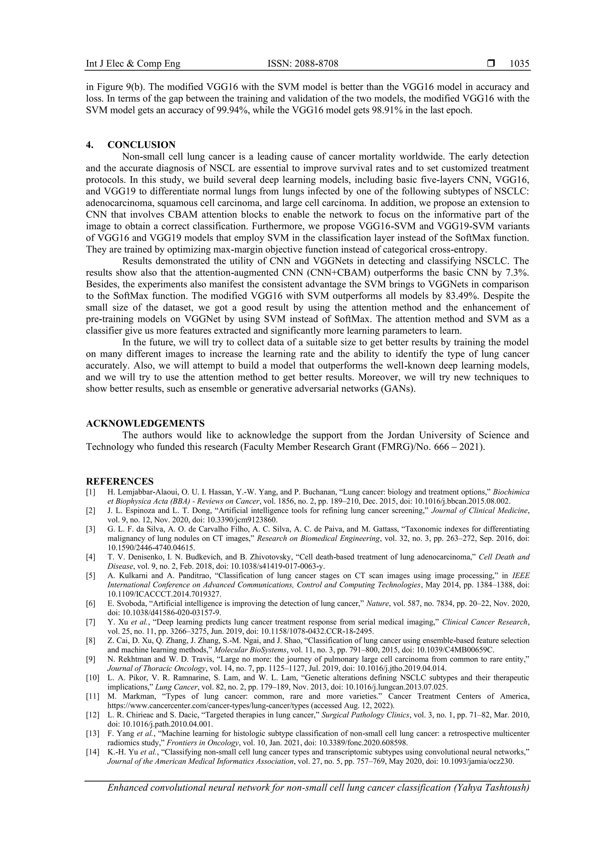 Enhanced Convolutional Neural Network For Non Small Cell Lung Cancer Classification Pdf