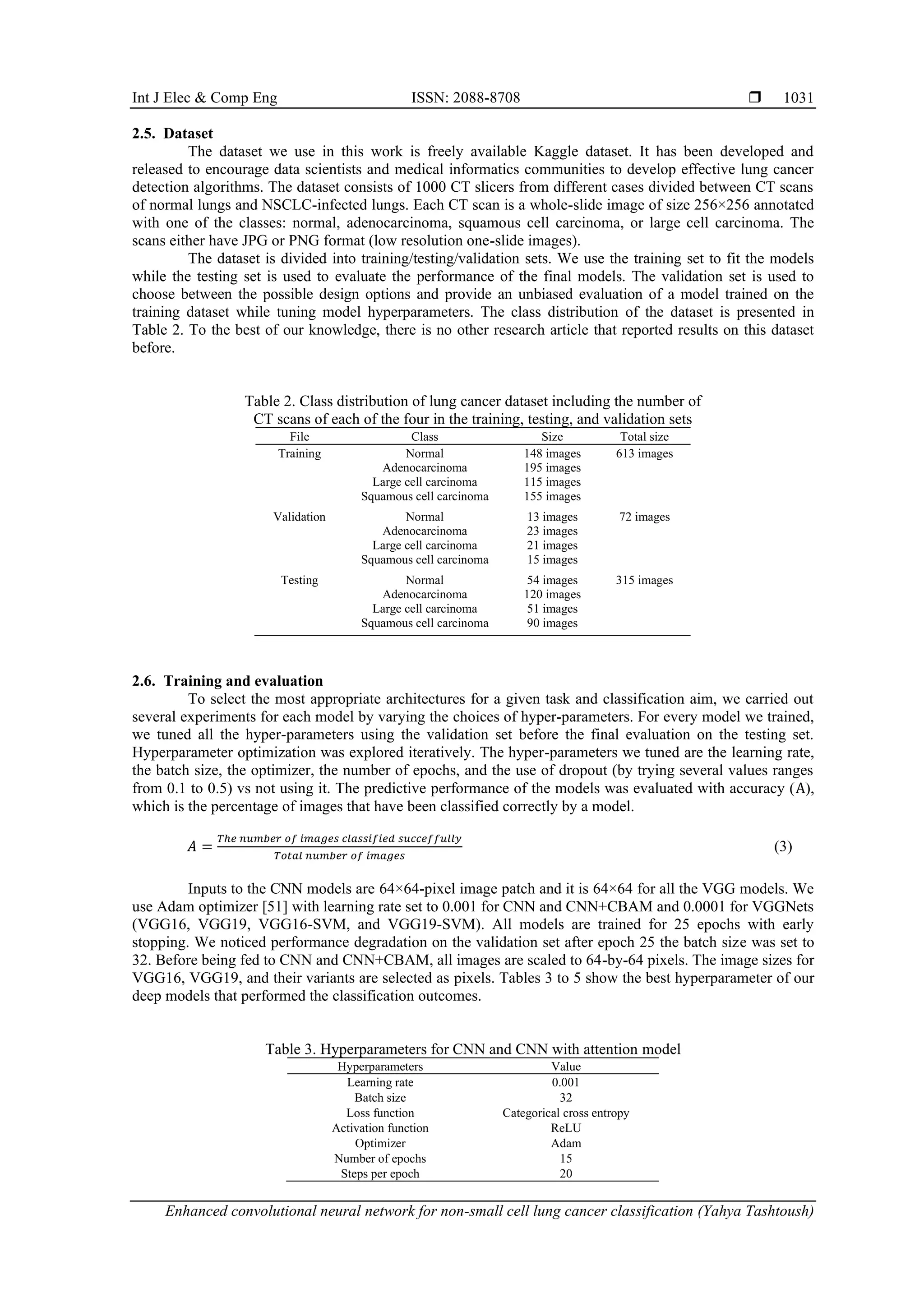 Enhanced Convolutional Neural Network For Non Small Cell Lung Cancer Classification Pdf