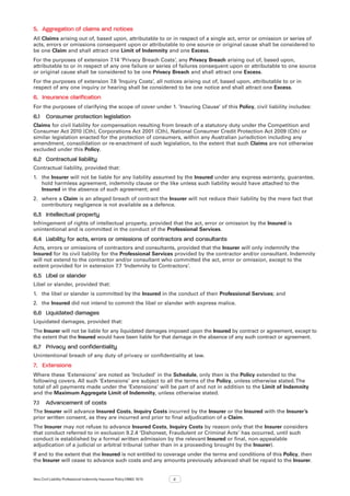 Vero Professional Indemnity Policy Wording | PDF