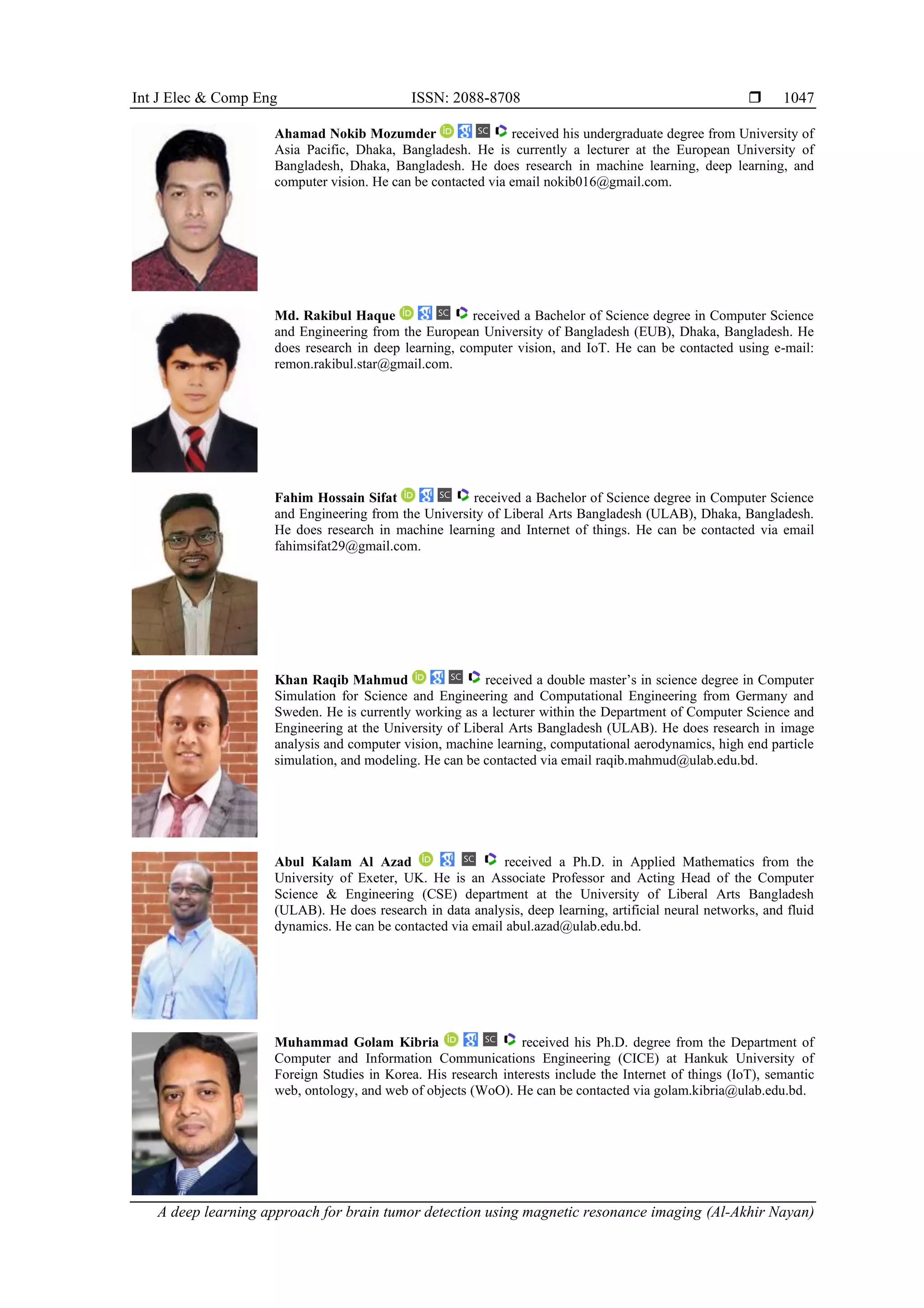 A deep learning approach for brain tumor detection using magnetic resonance imaging | PDF