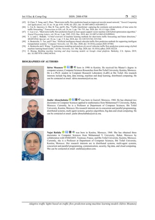 Adaptive traffic lights based on traffic flow prediction using machine ...