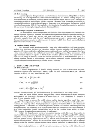 Adaptive traffic lights based on traffic flow prediction using machine ...