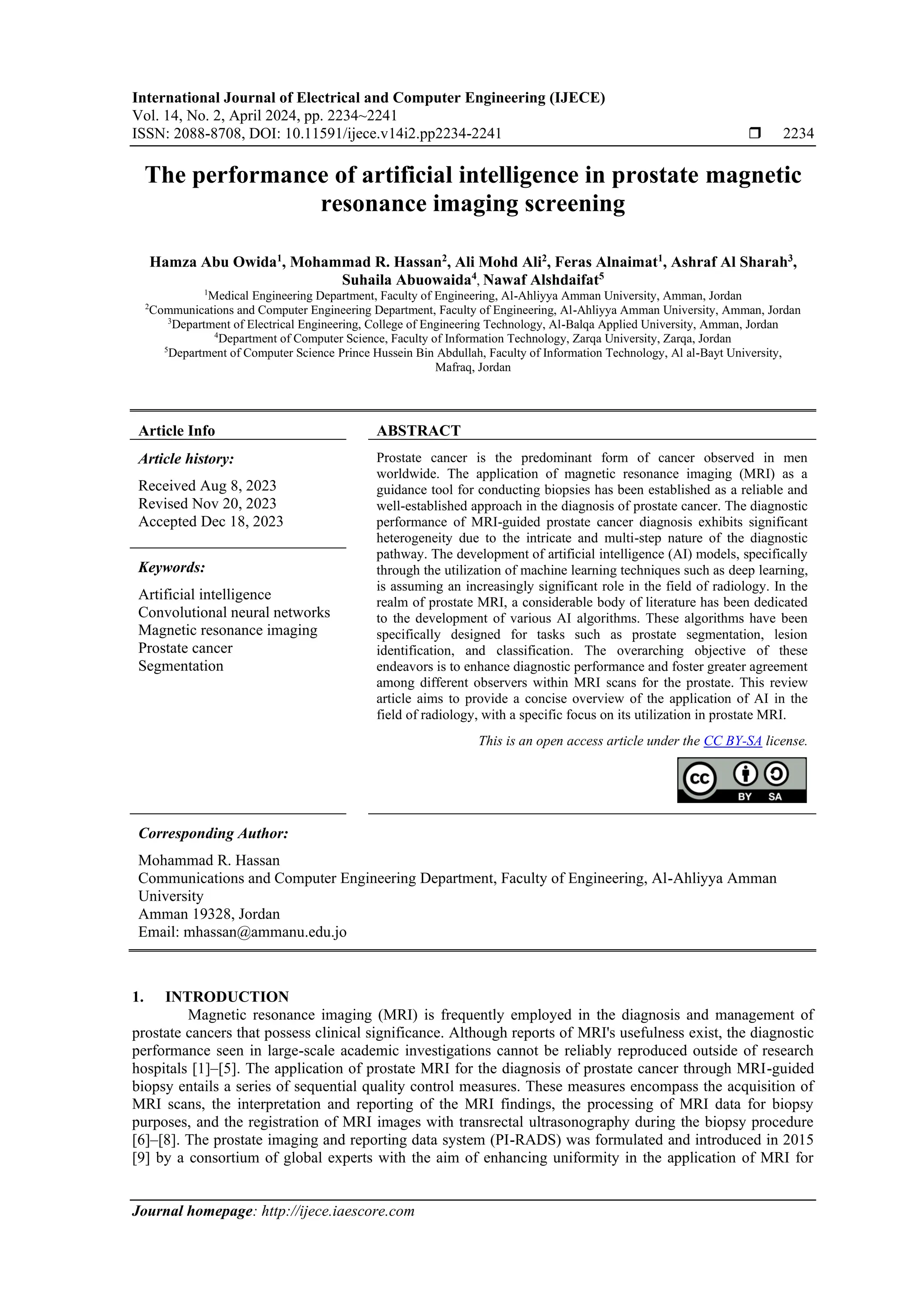 The performance of artificial intelligence in prostate magnetic ...