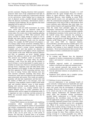 Research Challenges and Characteristic Features in Wireless Sensor Networks | PDF
