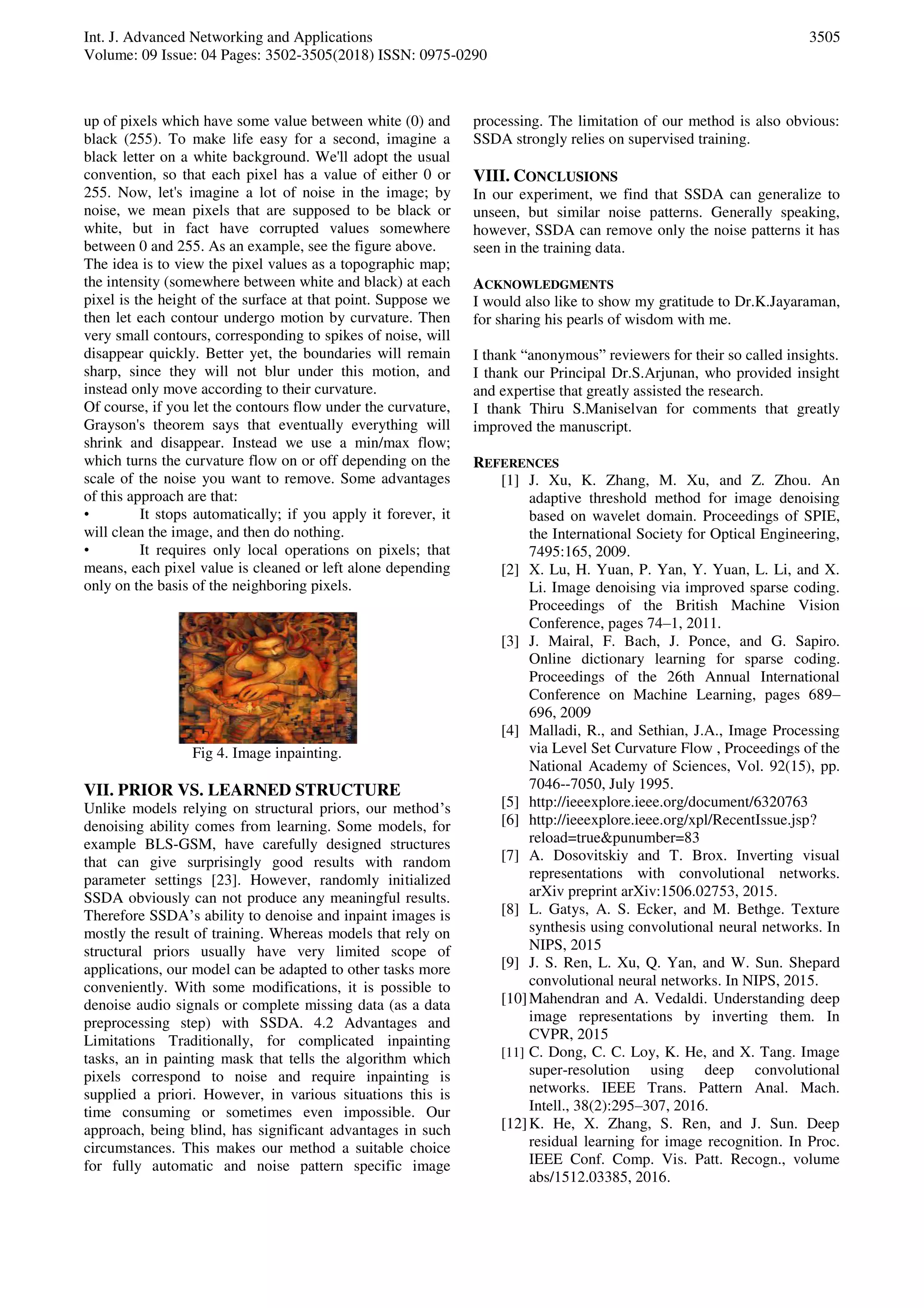 A Novel Approach to Image Denoising and Image in Painting | PDF | Photo Editing Software ...