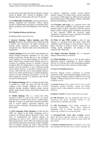 Impact of Technology on E-Banking; Cameroon Perspectives | PDF