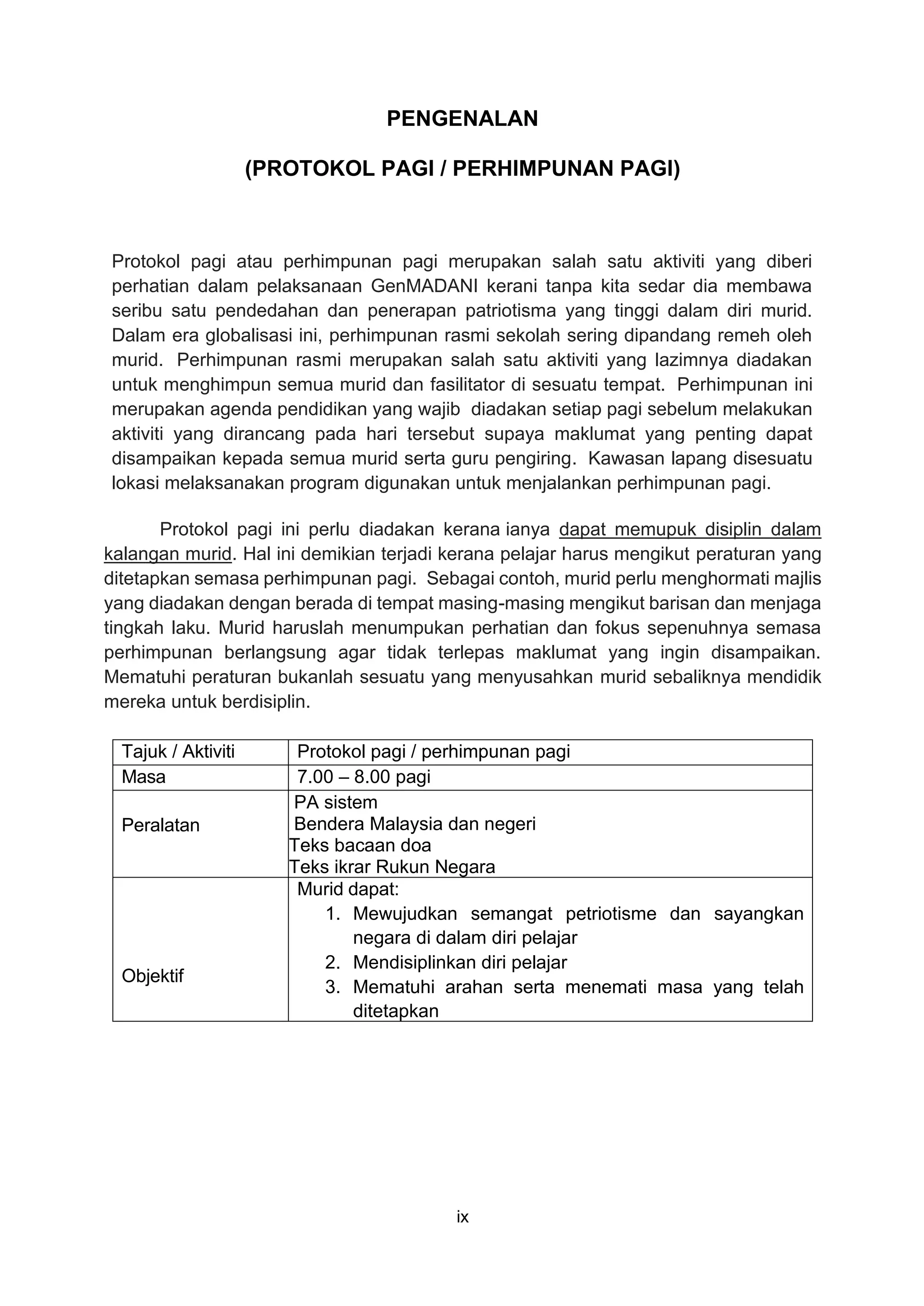 MODUL PELAKSANAAN GenMADANI PEMBINAAN KARAKTER | PDF