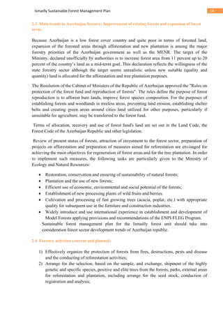 Sustainable Forest Management Plan for Ismailly Forest Management Unit ...