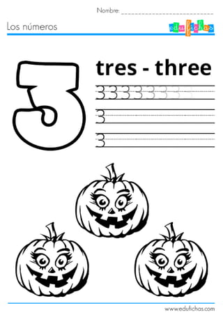 Va 03-cuadernillo-numeros-halloween | PDF