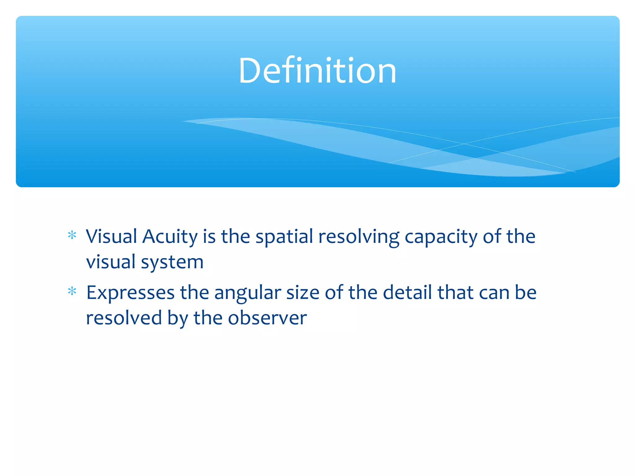 BEST PPT ON VISUAL ACUITY | PPT
