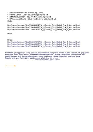 Va Classic Cuts Ballad Box 1 4cd | PDF