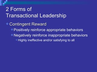 Transactional & Transformational Leadership | PPT