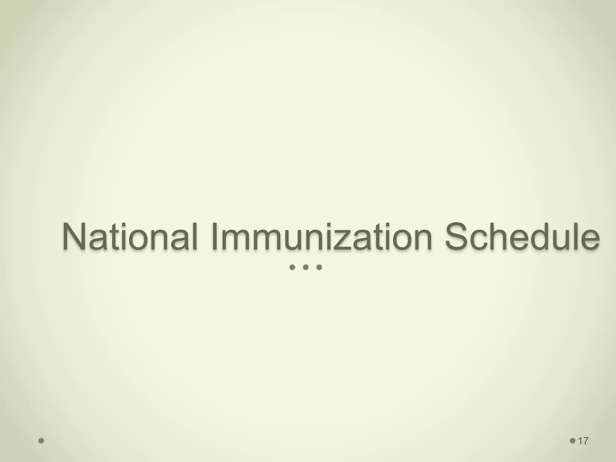 National Immunization Schedule | PPTX