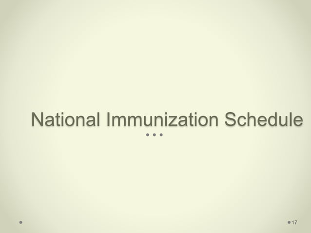 National Immunization Schedule | PPTX | Infectious Diseases | Diseases ...