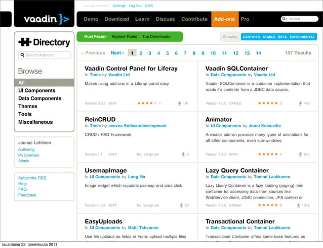 Vaadin roadmap | PPT