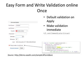 Vaadin filtering table example | PPT