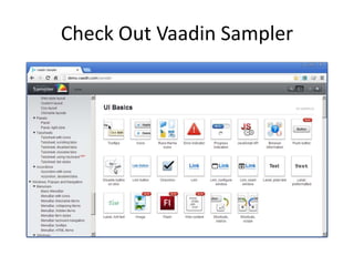 Vaadin filtering table example | PPT