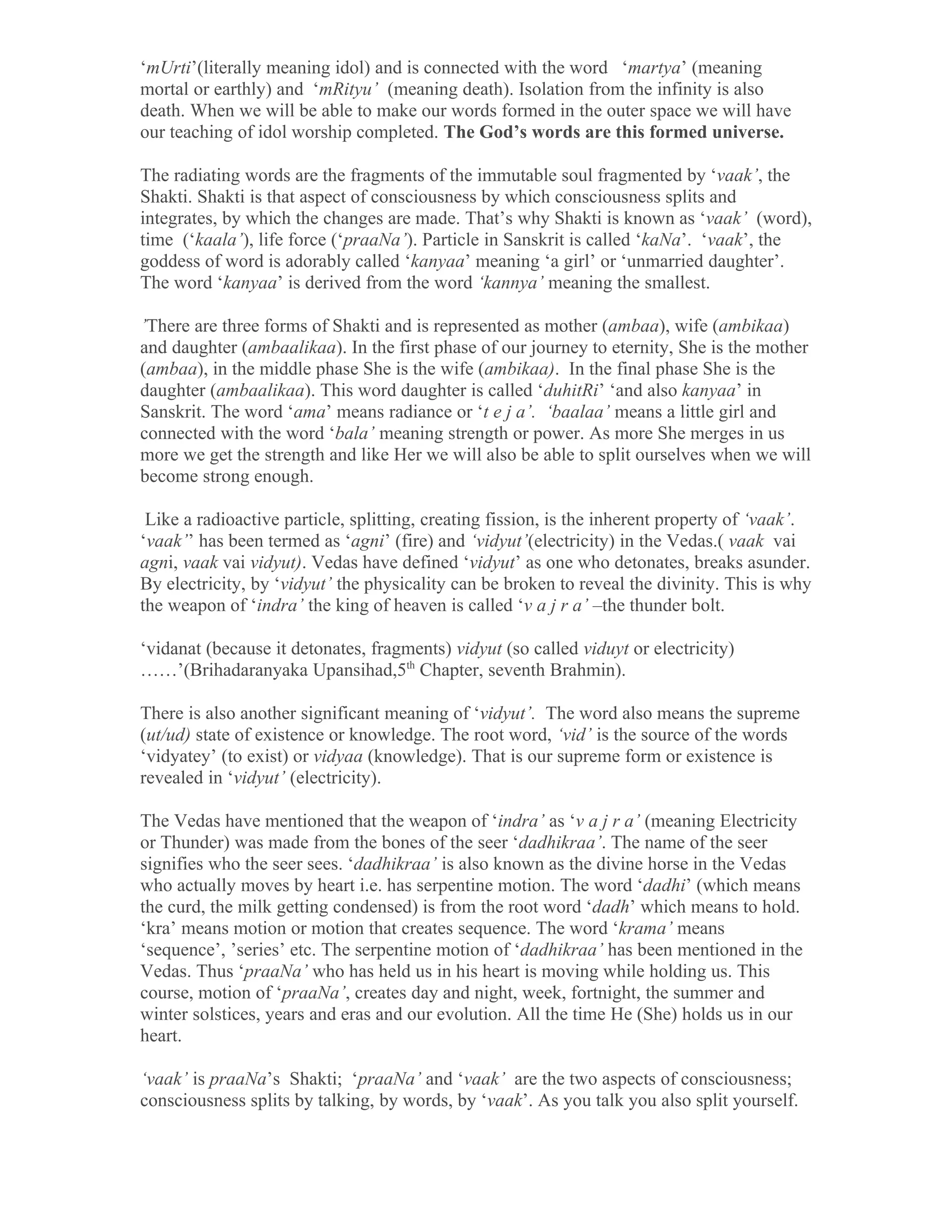 Vaak the goddess of words | DOC