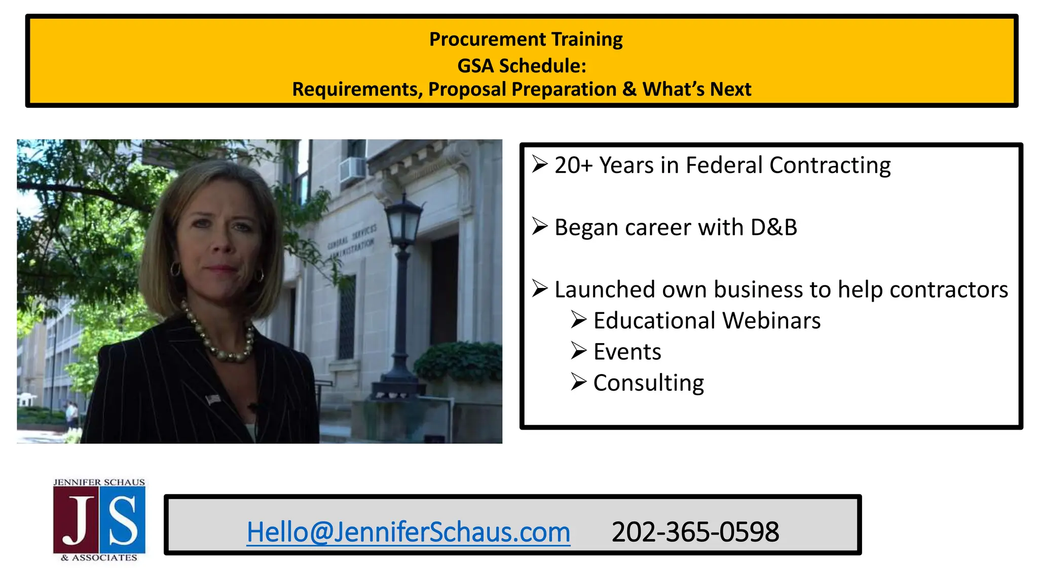 GSA Schedule - Requirements, Proposal Prep and - What's Next? | PPTX